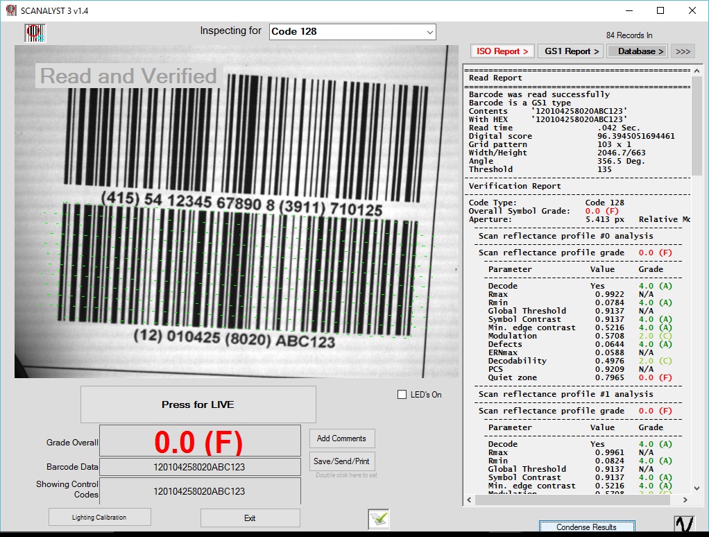 Code 128 Quietzone Example SCANALYST 3 Barcode Verification Solutions Code 128 Quietzone Example SCANALYST 3 Barcode Verification Solutions